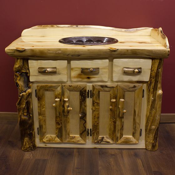 Aspen Lodge Rustic Log Vanity Sigalv