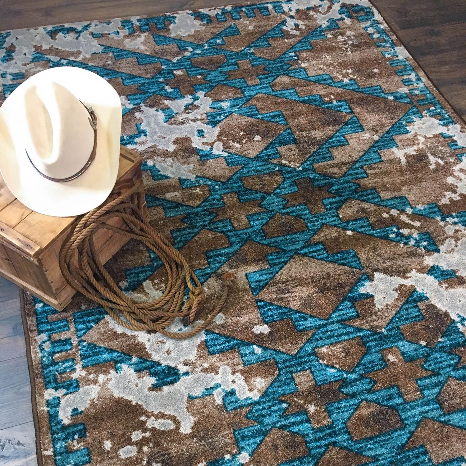 Rustic Southwestern Distressed Fresco Rugs